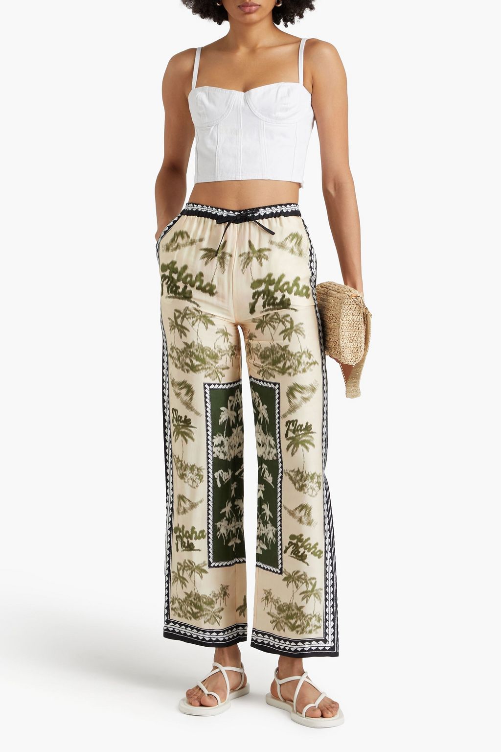 MAJE Donegal cashmere flared pants | THE OUTNET