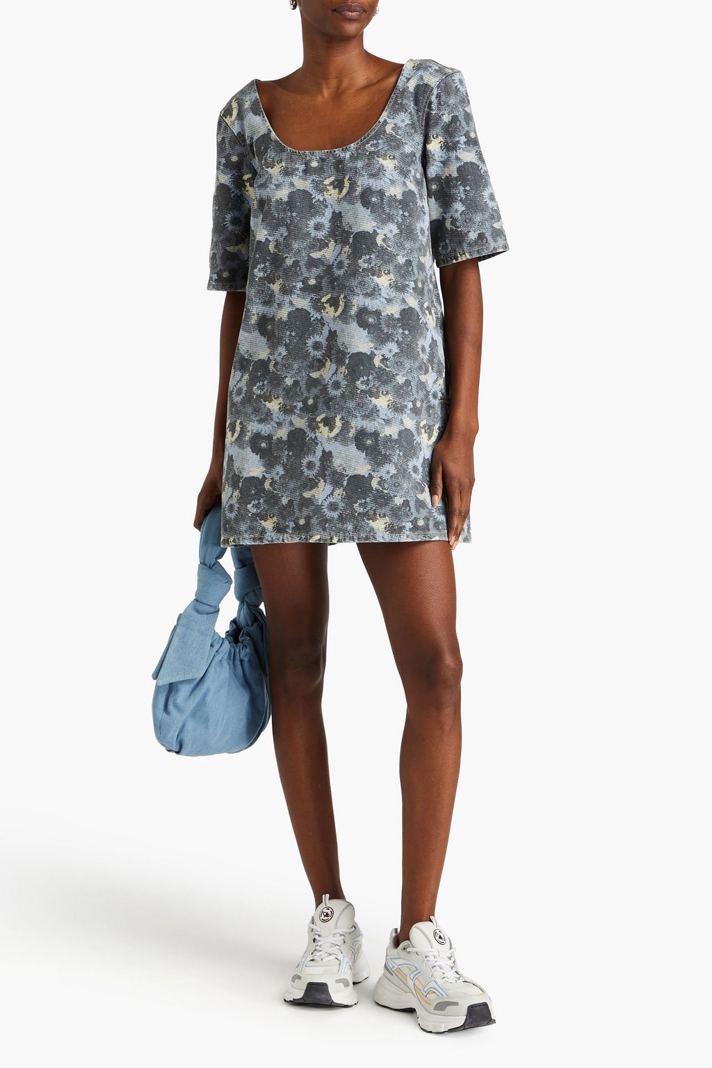 GANNI Floral-print cotton mini dress | THE OUTNET