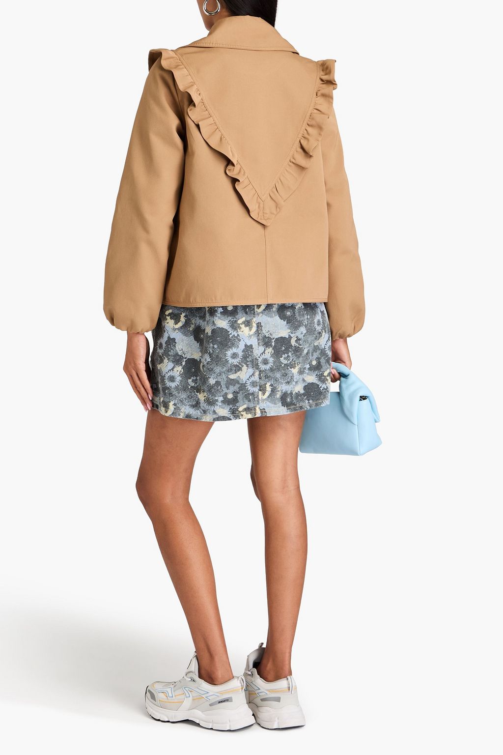 GANNI Ruffled twill jacket | THE OUTNET