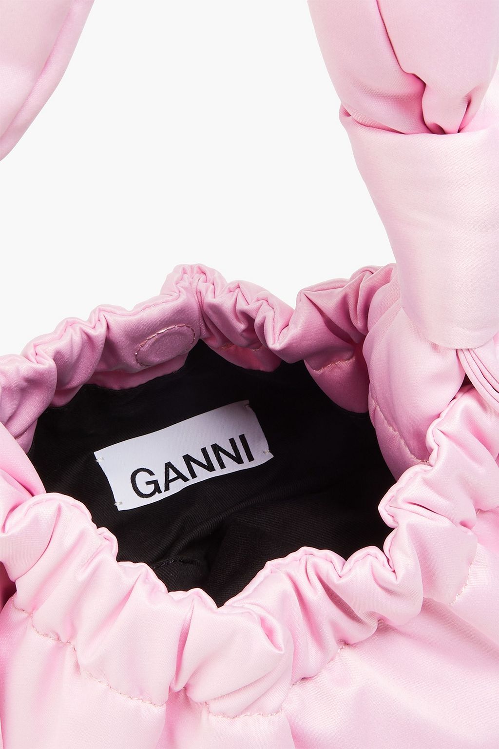 GANNI Knotted satin shoulder bag | THE OUTNET