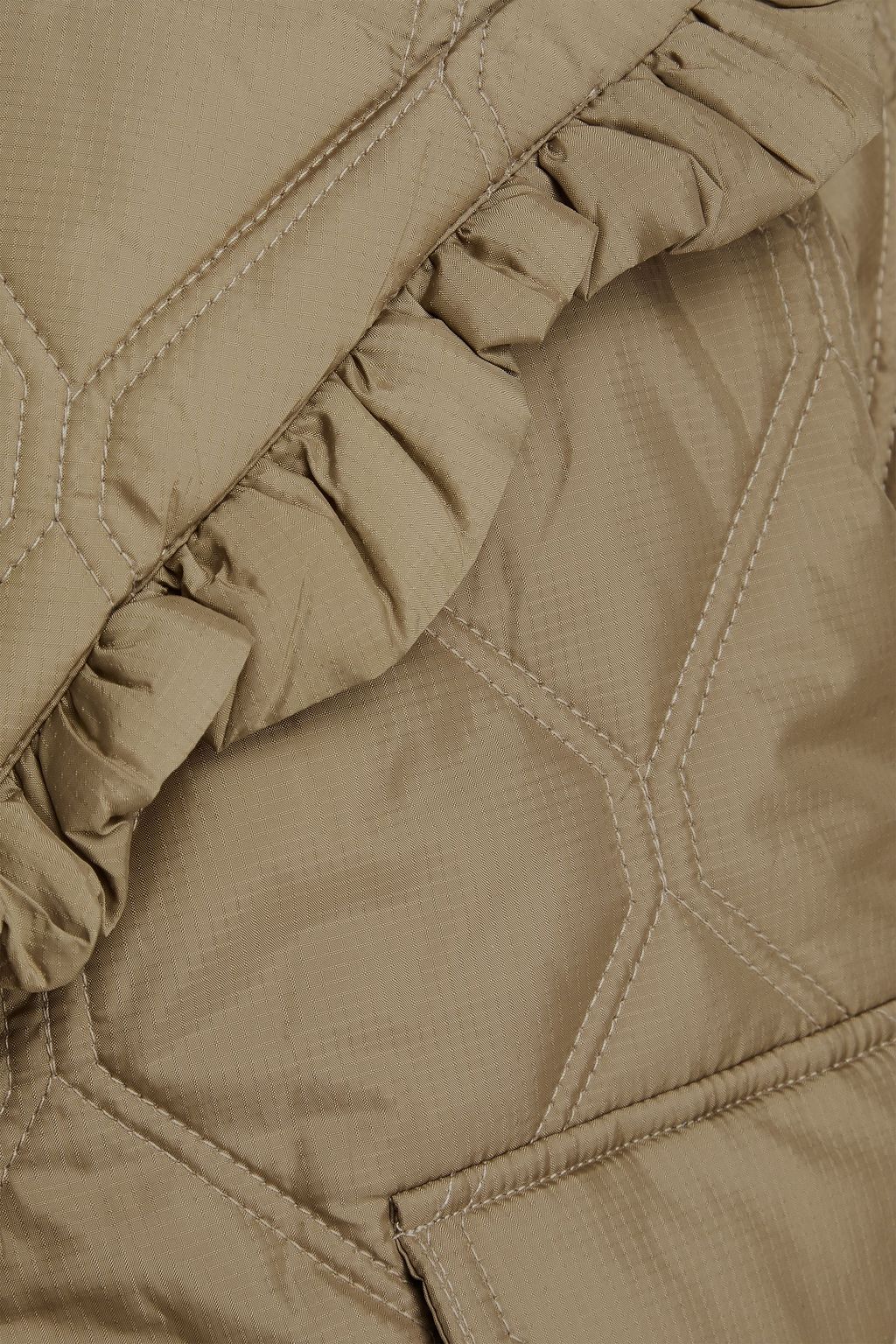 GANNI Quilted ruffled ripstop jacket | THE OUTNET