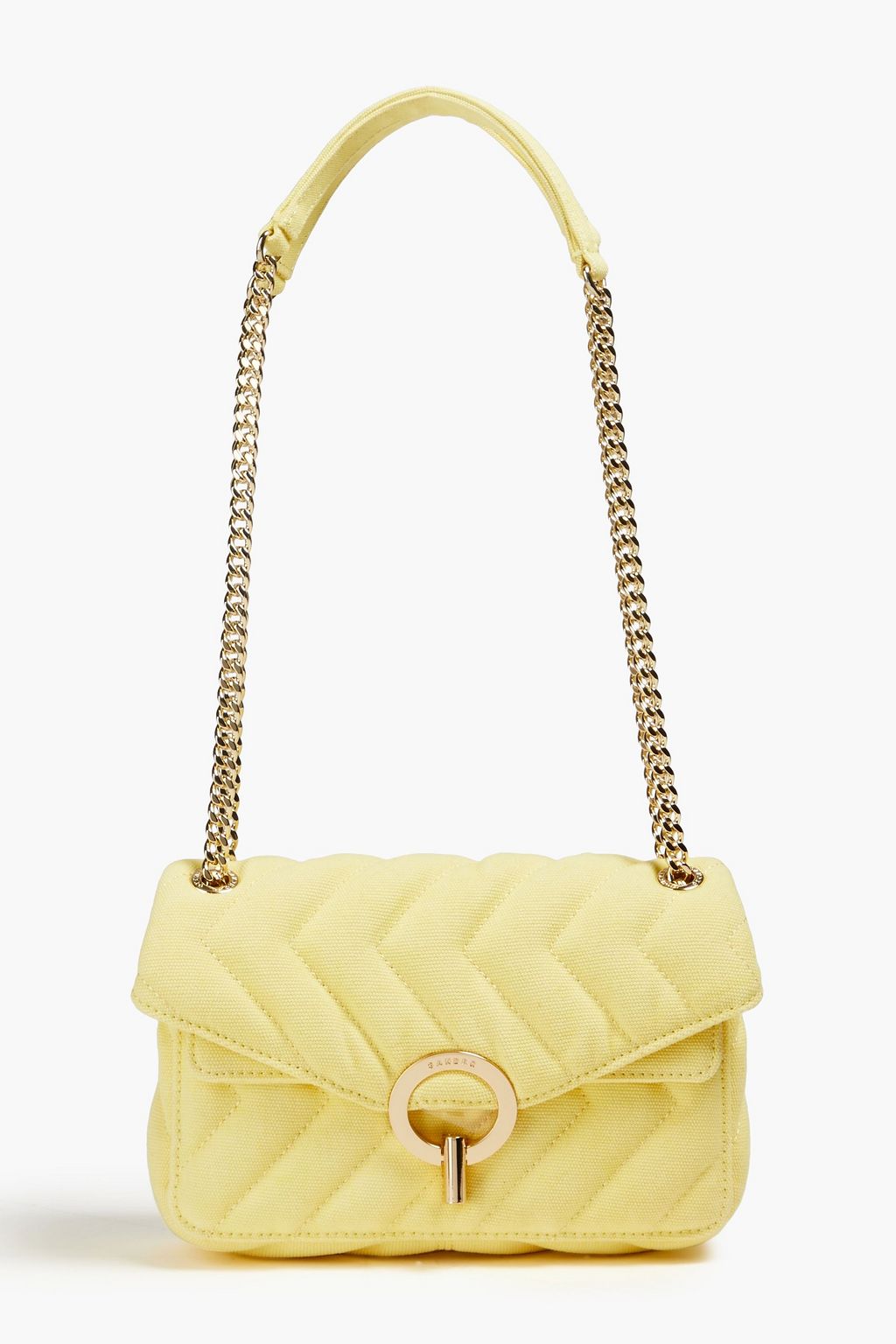 SANDRO Quilted canvas shoulder bag | THE OUTNET