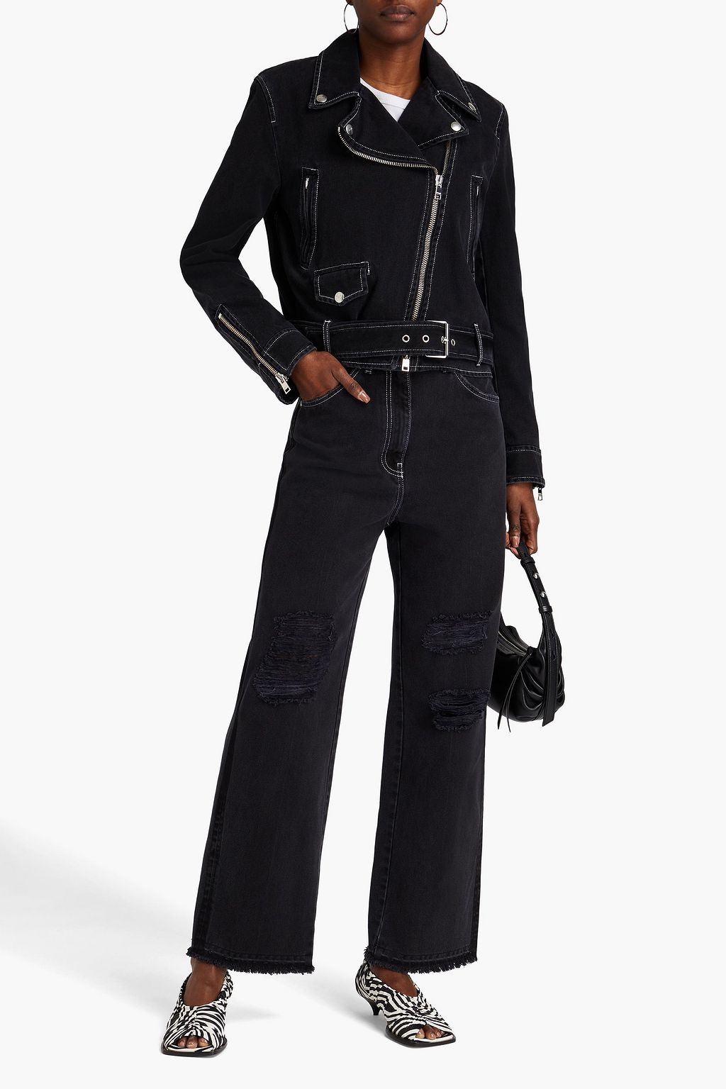 MSGM Denim biker jacket | THE OUTNET