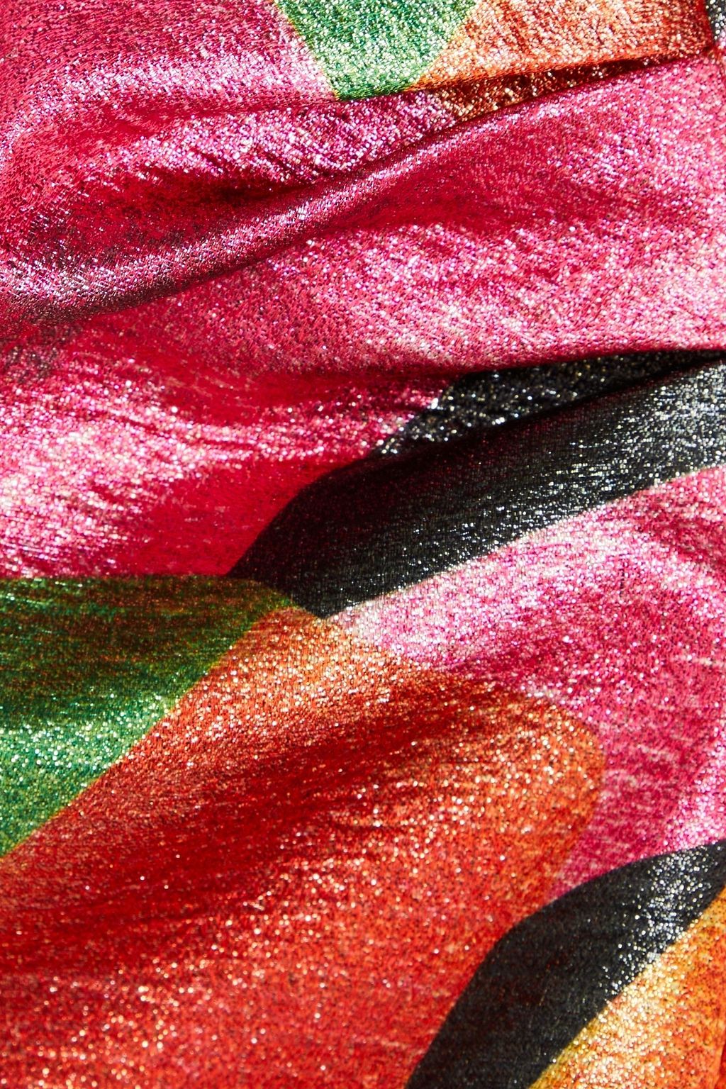 REBECCA VALLANCE Copacabana bow-detailed metallic crepe mini dress ...