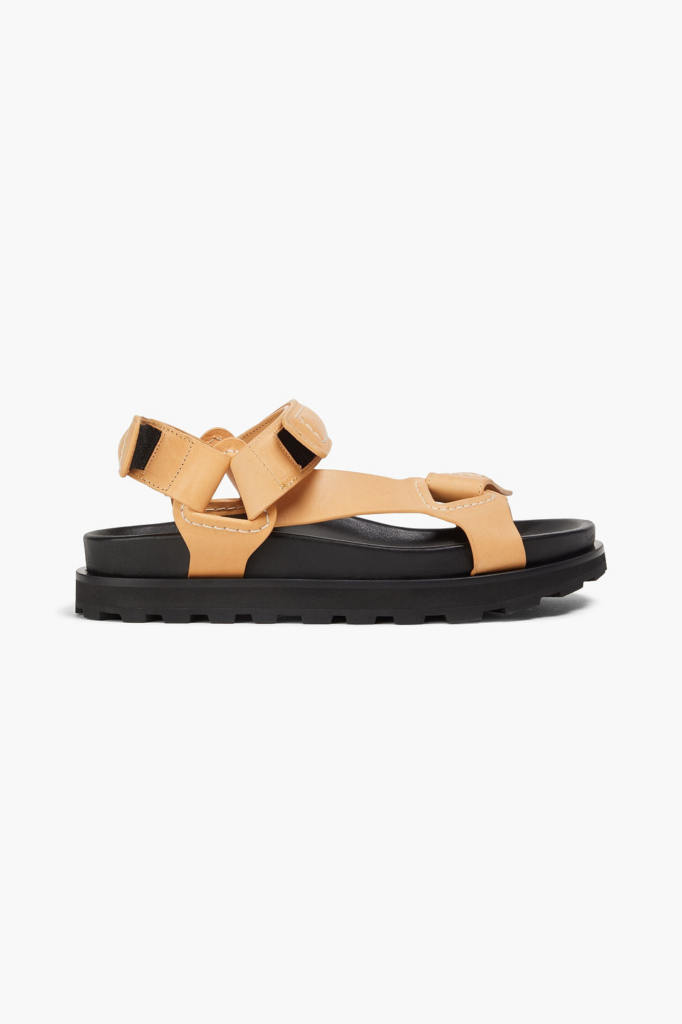 Jil Sander Leather Sandals In Brown | ModeSens
