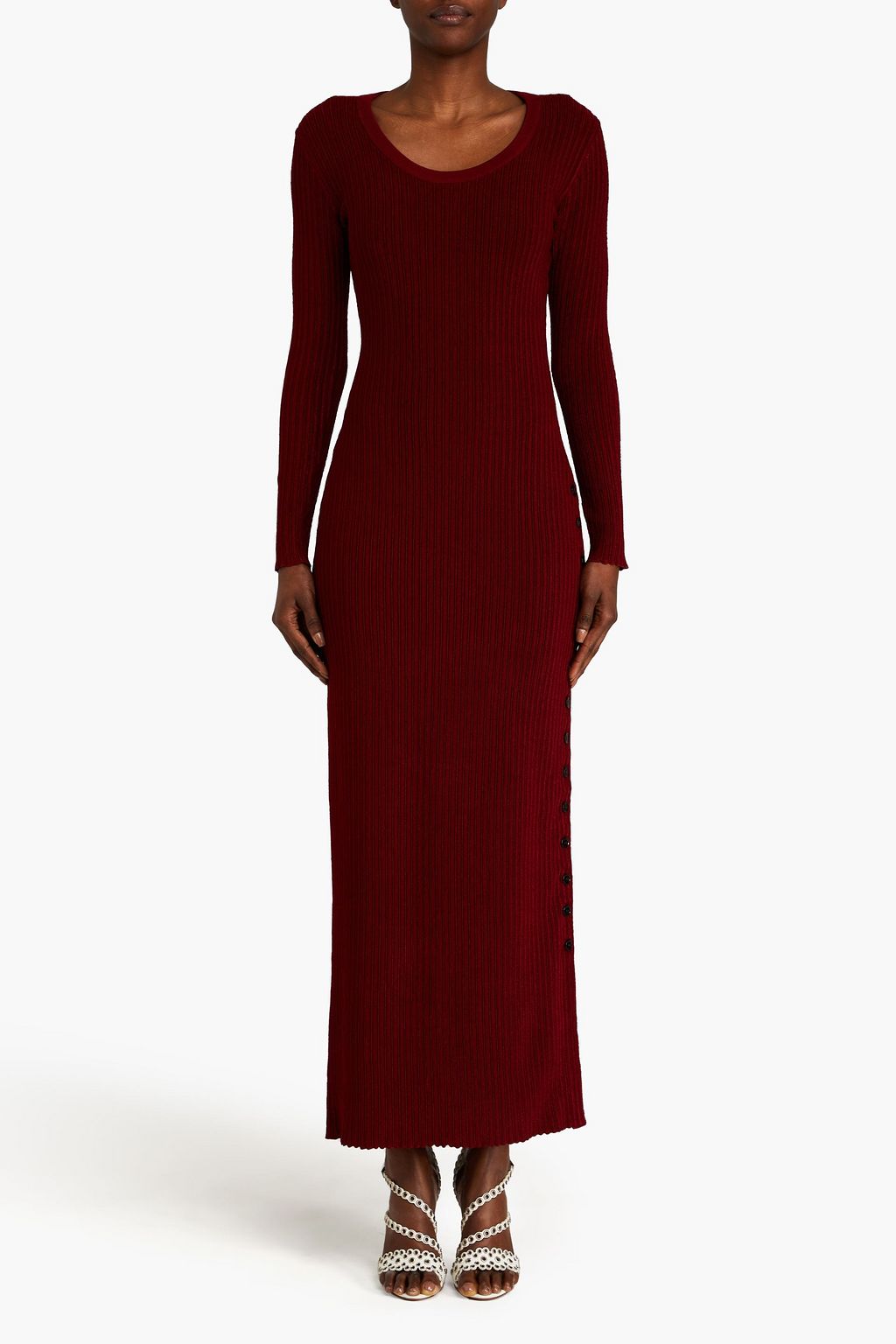 ALAÏA Ribbed-knit maxi dress | THE OUTNET