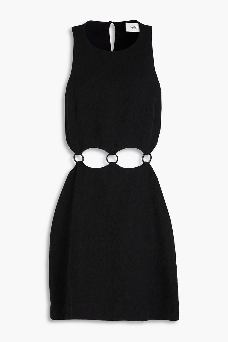 BA&SH Cutout embellished cotton-crepon mini dress | THE OUTNET