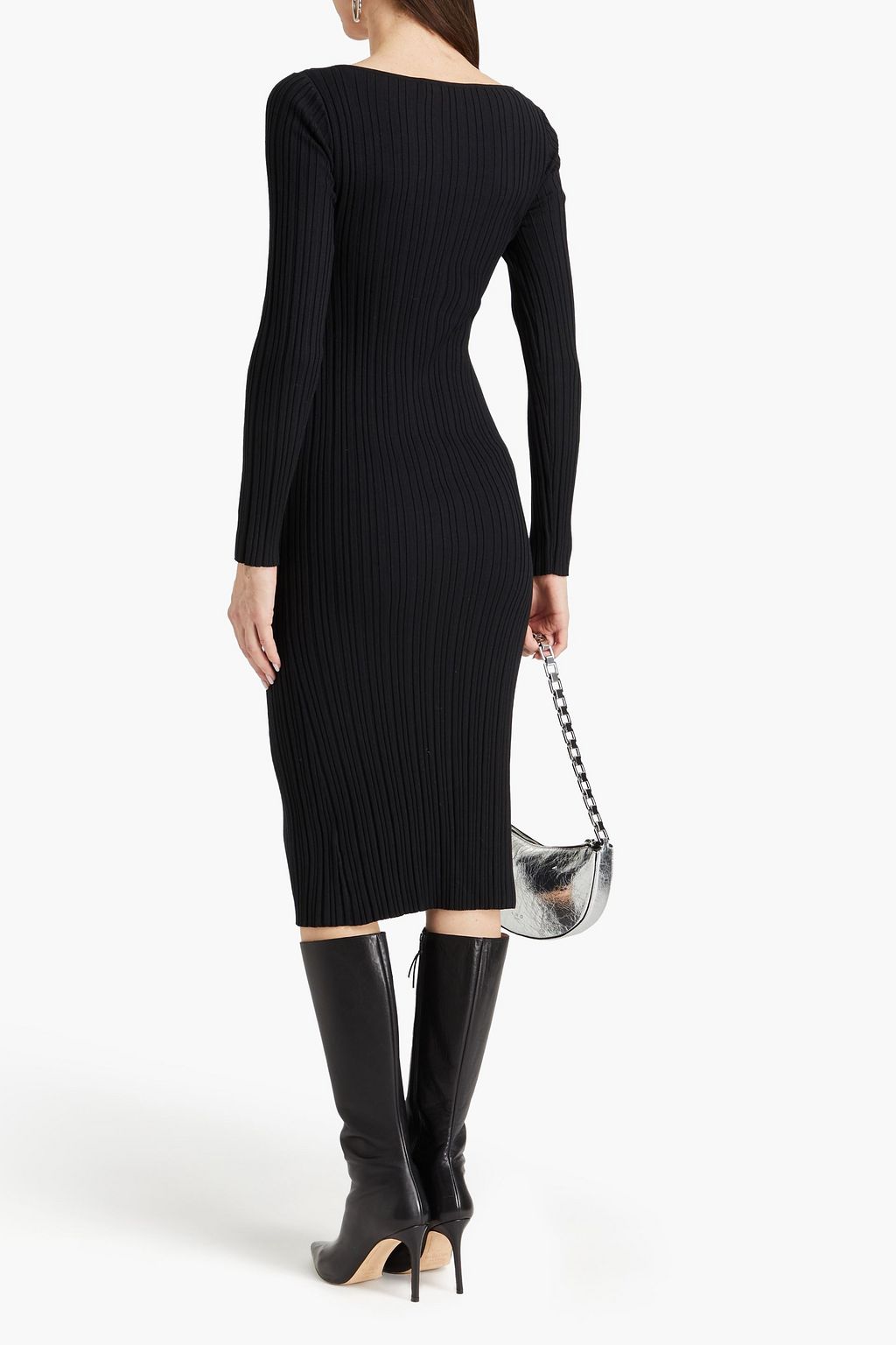 IRO Akabaro ribbed silk-blend midi dress | THE OUTNET