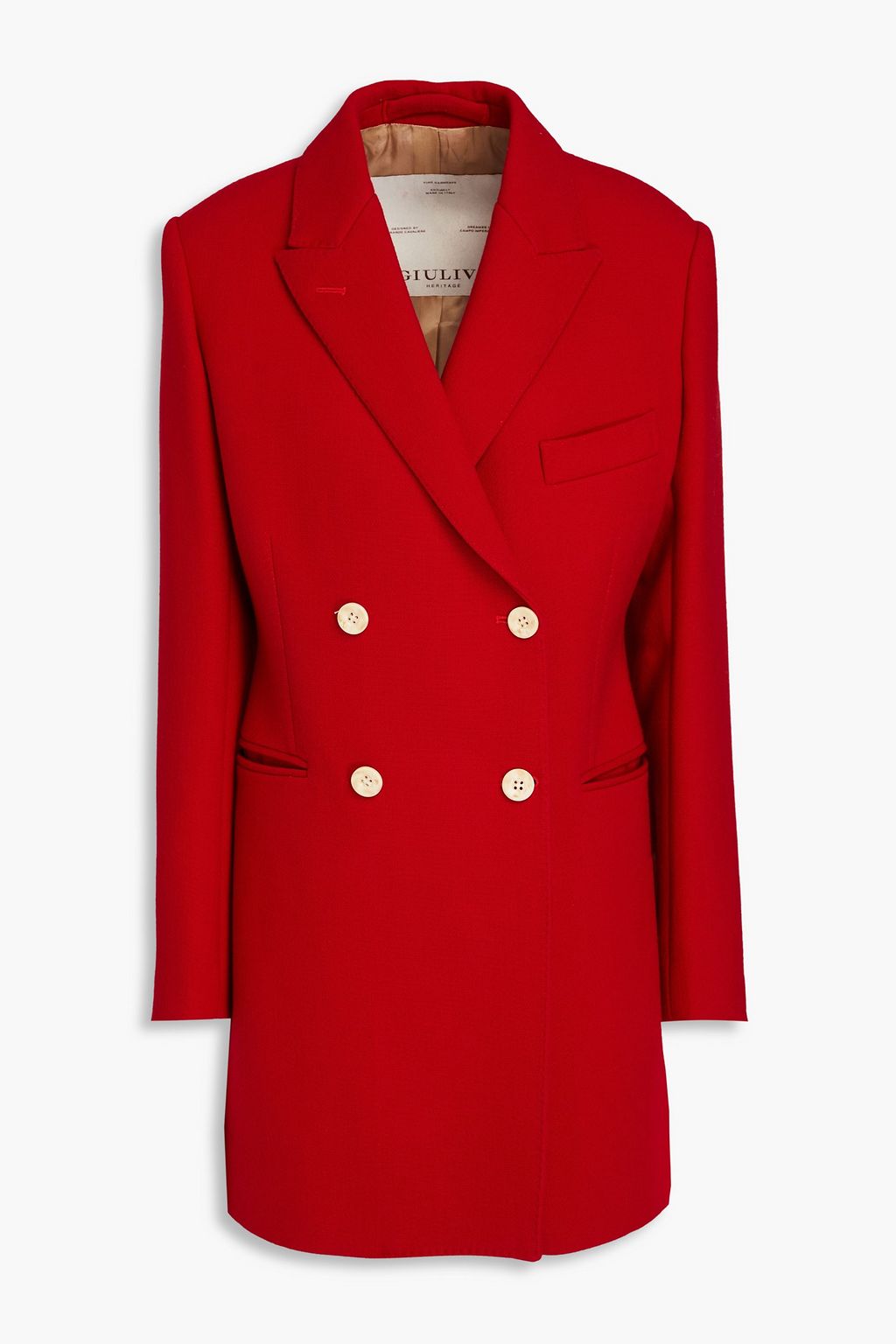 GIULIVA HERITAGE Jade double-breasted wool-canvas coat | THE OUTNET