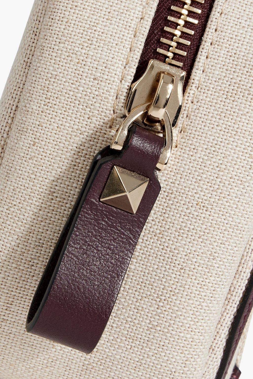 VALENTINO GARAVANI VLOGO leather and canvas cosmetics case | THE OUTNET