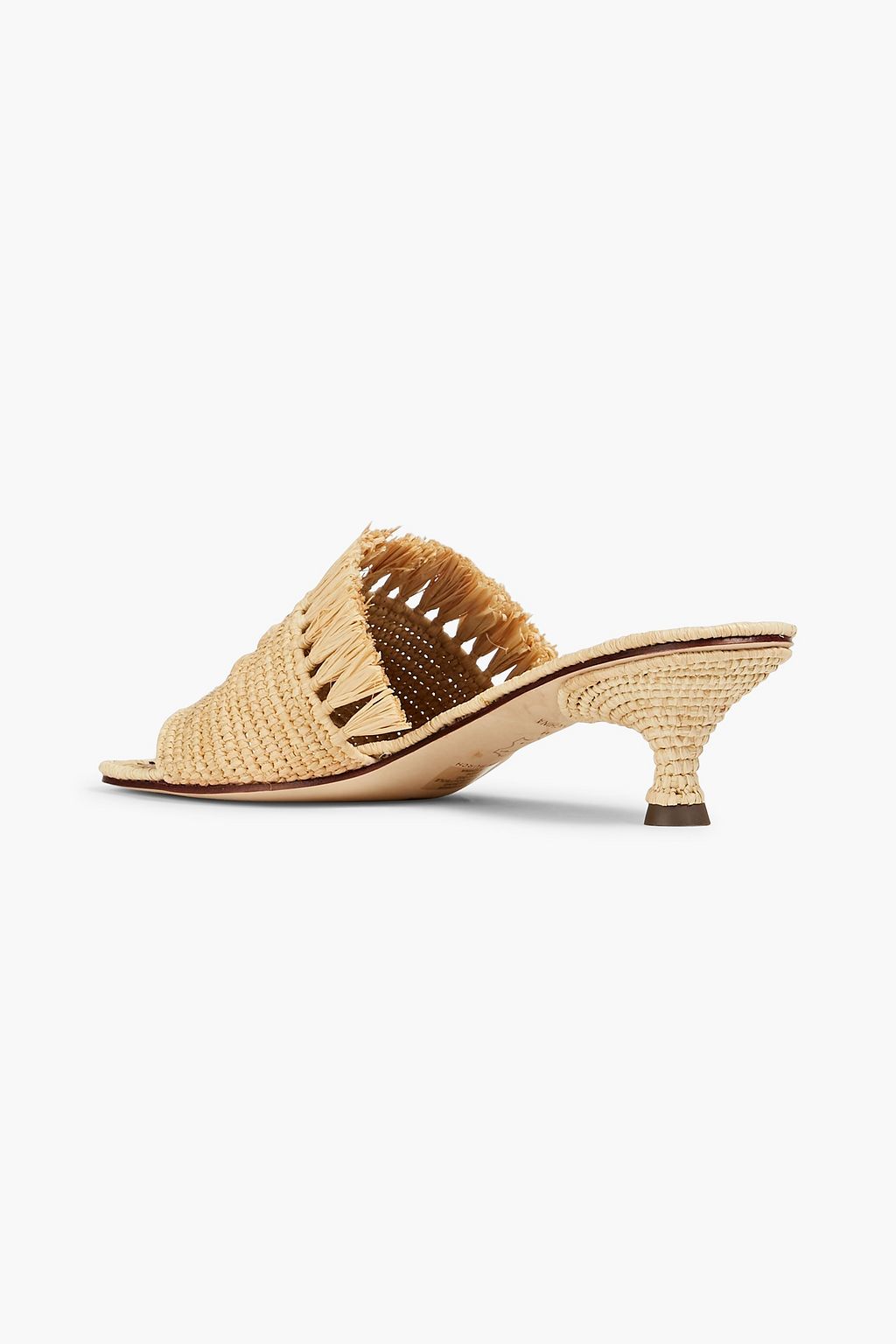TORY BURCH Eleanor appliquéd raffia mules | THE OUTNET