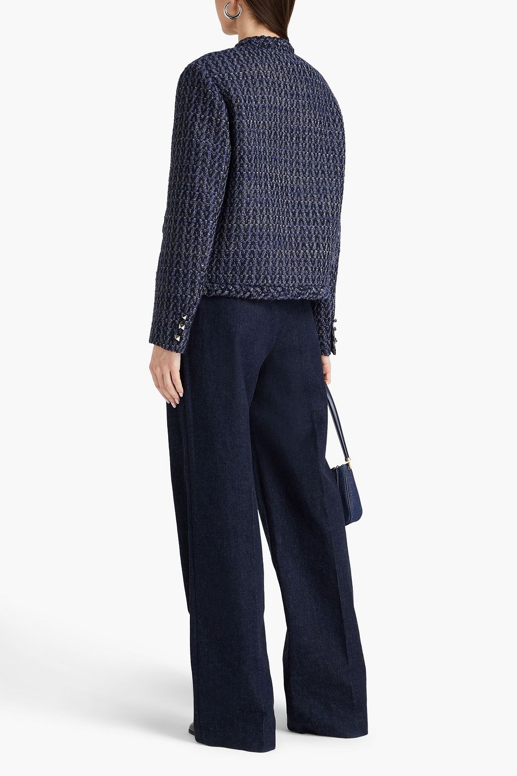 VALENTINO GARAVANI Rockstud wool-lend tweed jacket | THE OUTNET