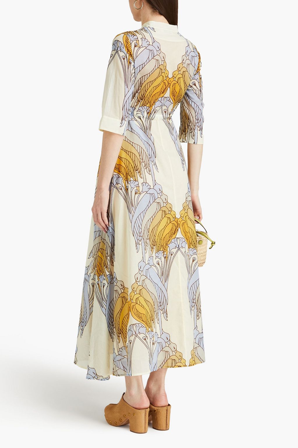 TORY BURCH Floral-print cotton-voile maxi dress | THE OUTNET