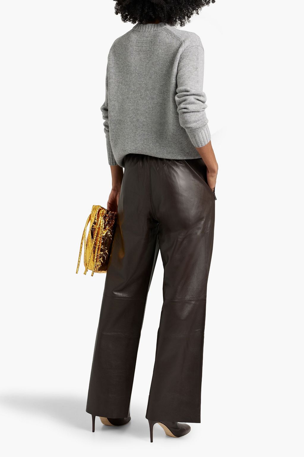 FRAME Leather wide-leg pants | THE OUTNET