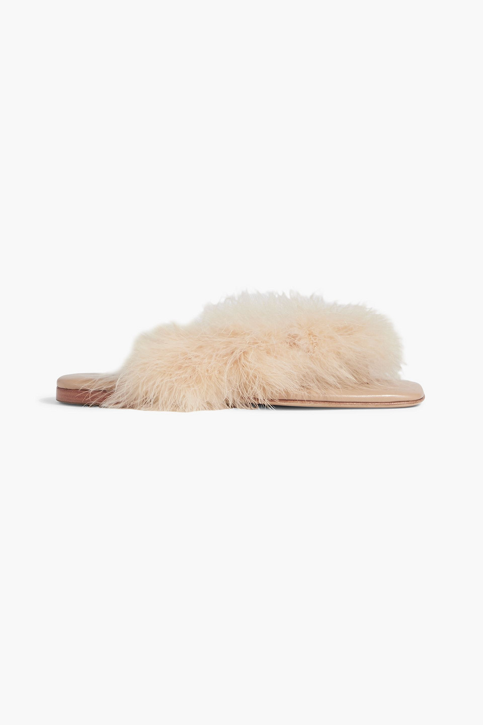 Sleeper Off-white Pom Slides In Cream | ModeSens