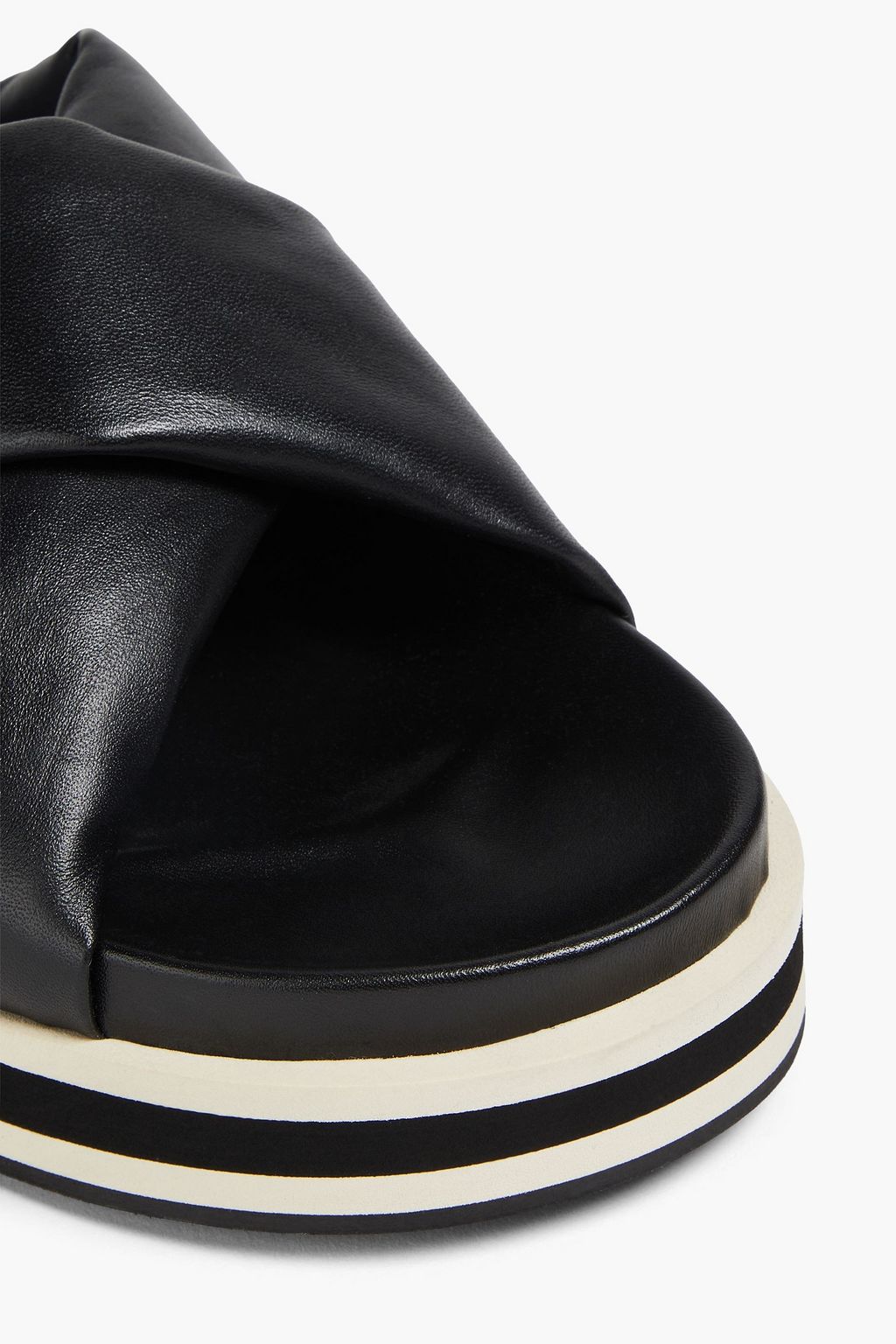 FRAME Le Playa leather platform slides | THE OUTNET