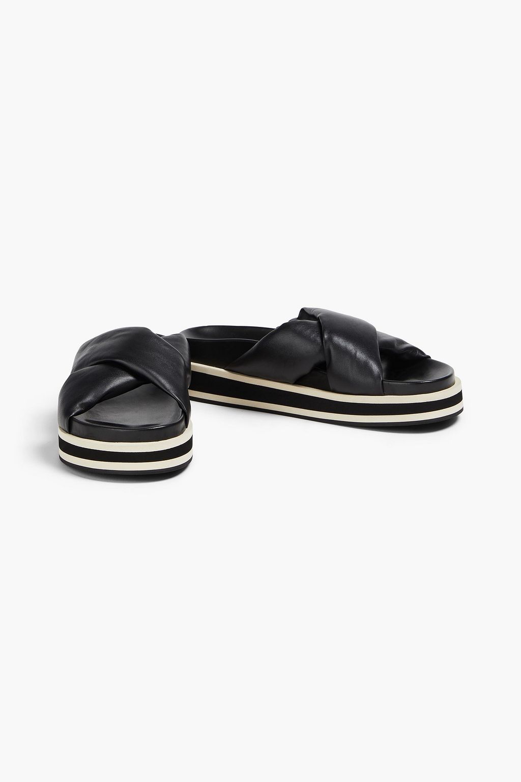 FRAME Le Playa leather platform slides | THE OUTNET