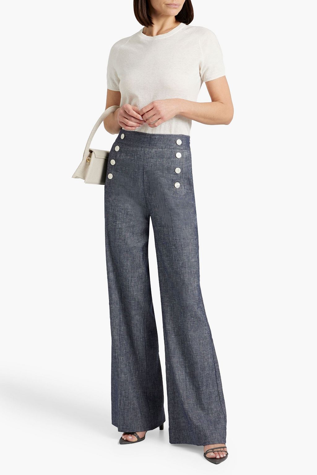 DEREK LAM 10 CROSBY Massimo linen-blend twill flared pants | THE OUTNET