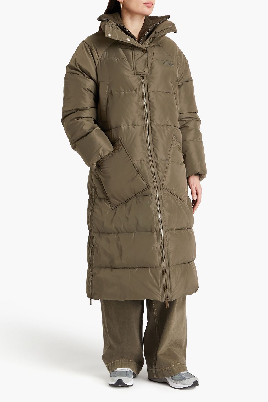 GANNI Quilted shell coat | THE OUTNET
