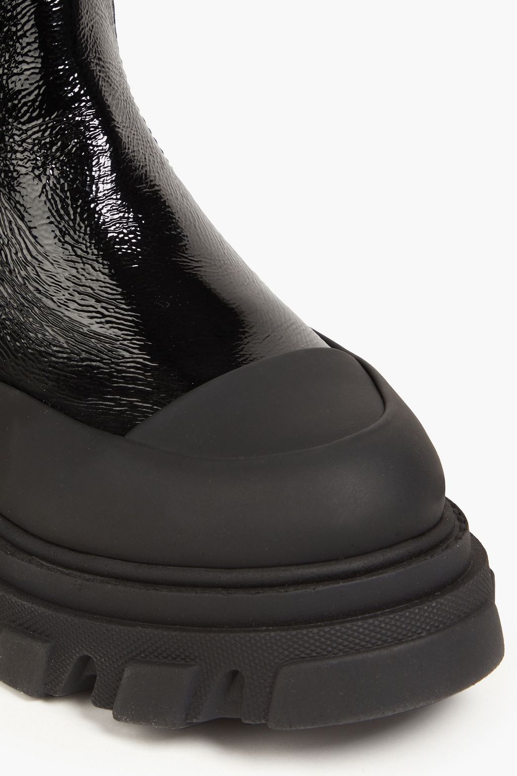 GANNI Patent-leather Chelsea boots | THE OUTNET