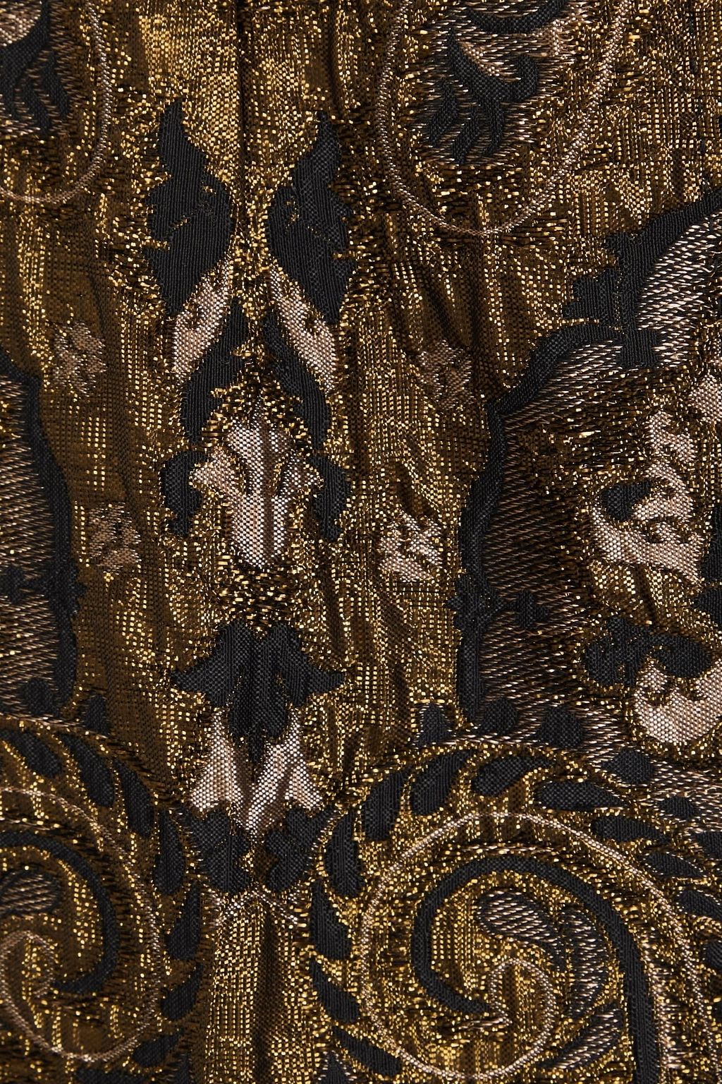 DOLCE&GABBANA Cropped metallic brocade slim-leg pants | THE OUTNET