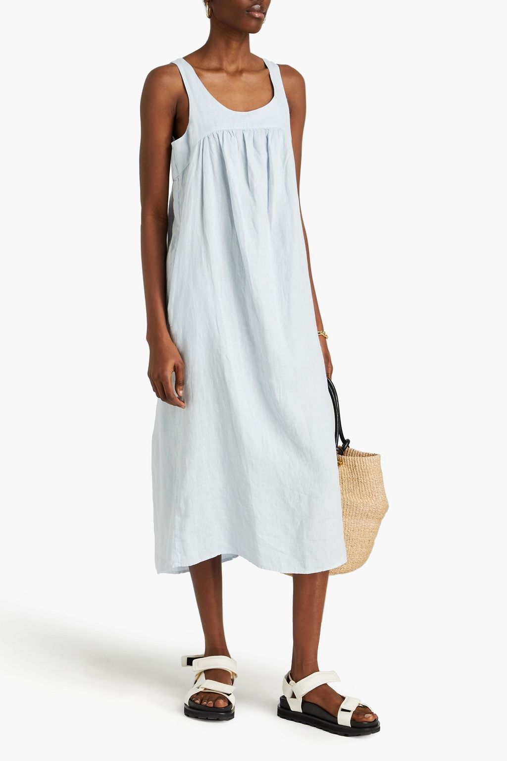 JAMES PERSE Linen midi dress | THE OUTNET