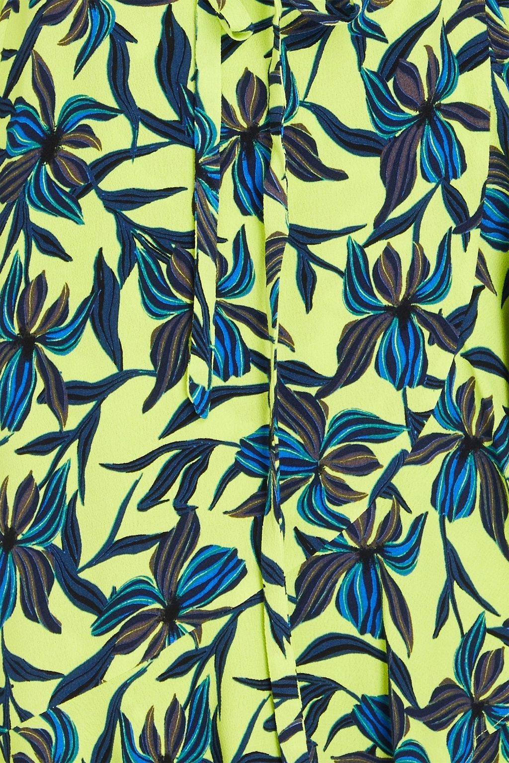 DIANE VON FURSTENBERG Emilia floral-print crepe mini wrap dress | THE ...