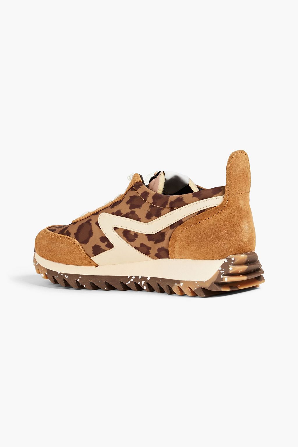 RAG & BONE Retro Runner suede-trimmed leopard-print shell sneakers ...