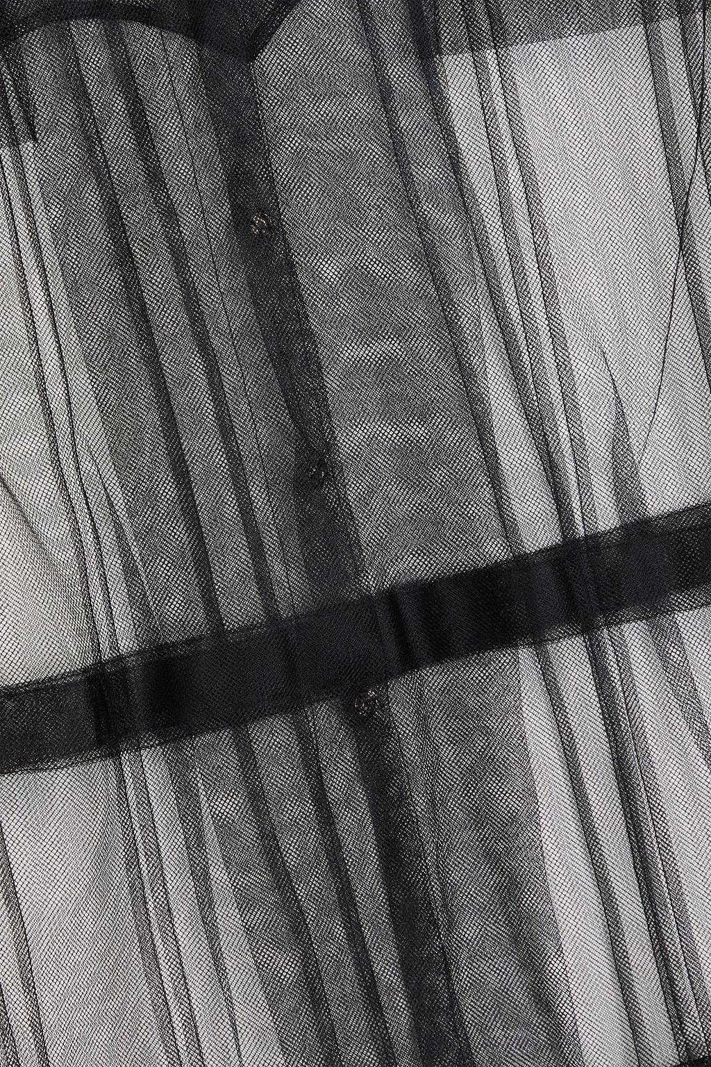 MAISON MARGIELA Pintucked tulle shirt | THE OUTNET