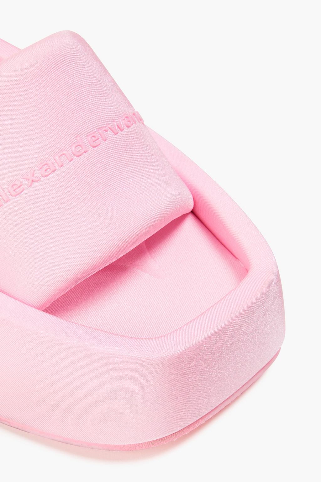 ALEXANDER WANG Appliquéd shell platform slides | THE OUTNET