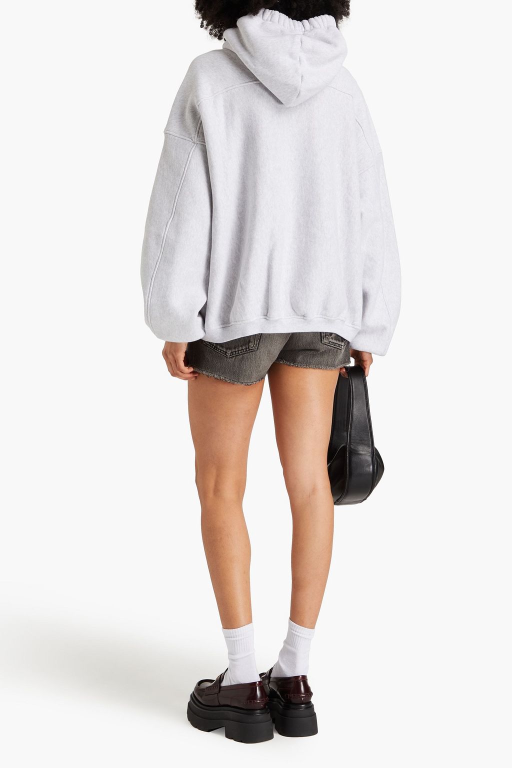ALEXANDER WANG Printed cotton-fleece hoodie | THE OUTNET