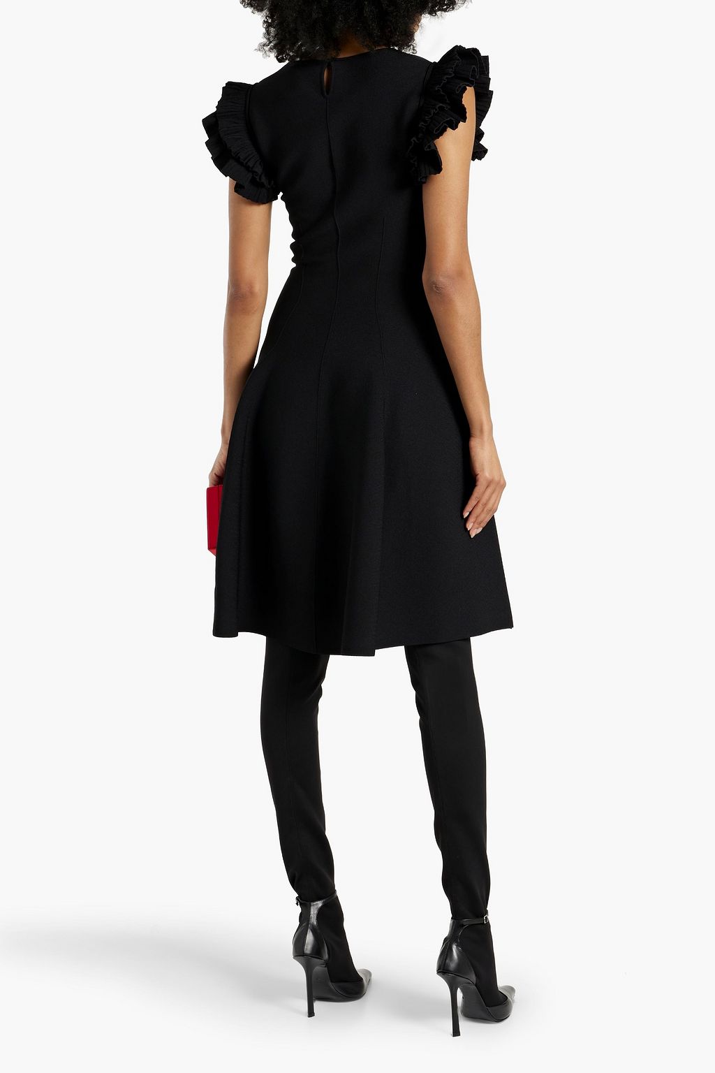 Alexander Mcqueen Ruffled Stretch Knit Dress The Outnet