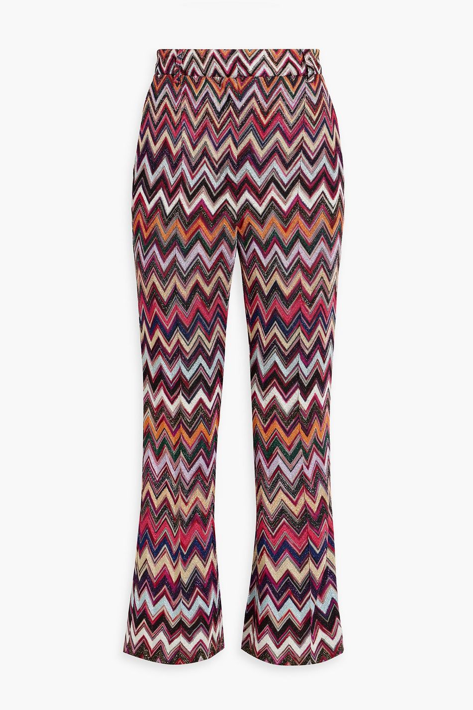 MISSONI Metallic crochet-knit flared pants | THE OUTNET