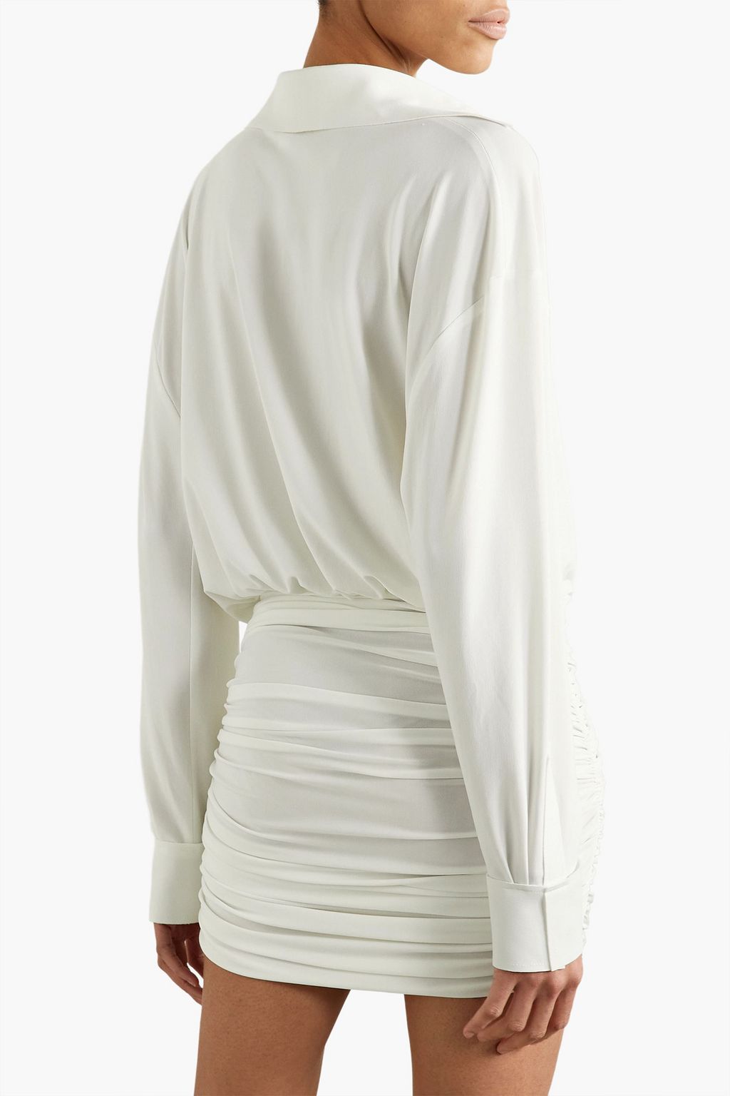 Norma Kamali Ruched Stretch Jersey Mini Dress The Outnet