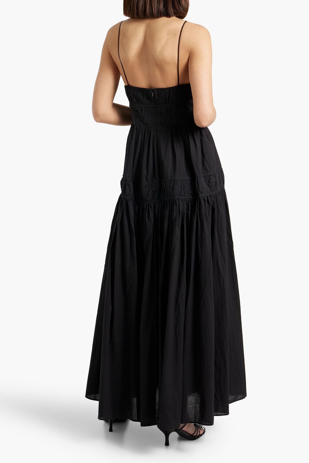 Aje Grace Tiered Cotton Voile Maxi Dress The Outnet