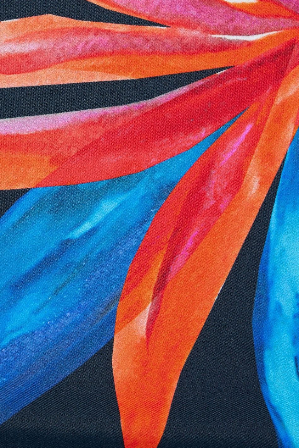 LOUISA BALLOU Ring-embellished floral-print stretch-jersey mini skirt ...