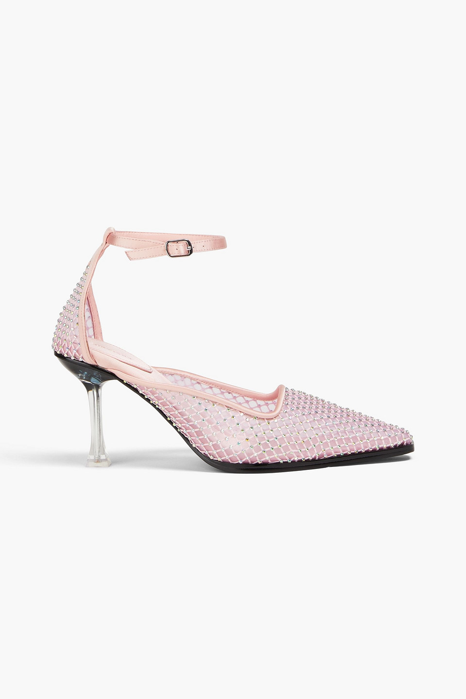 Stine Goya Crystal-embellished Mesh Pumps In Baby Pink | ModeSens