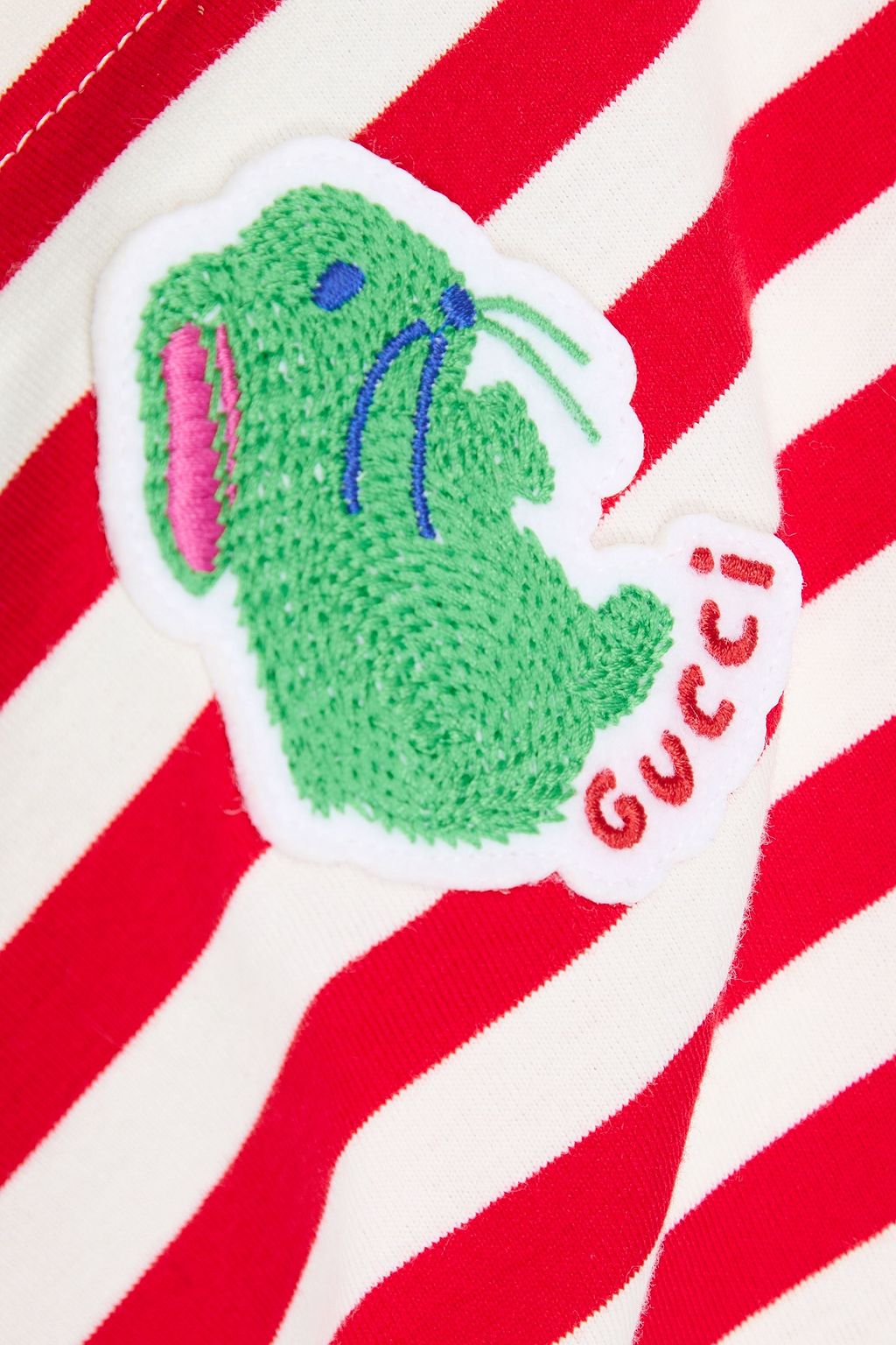 GUCCI Printed striped cotton-jersey dress | THE OUTNET