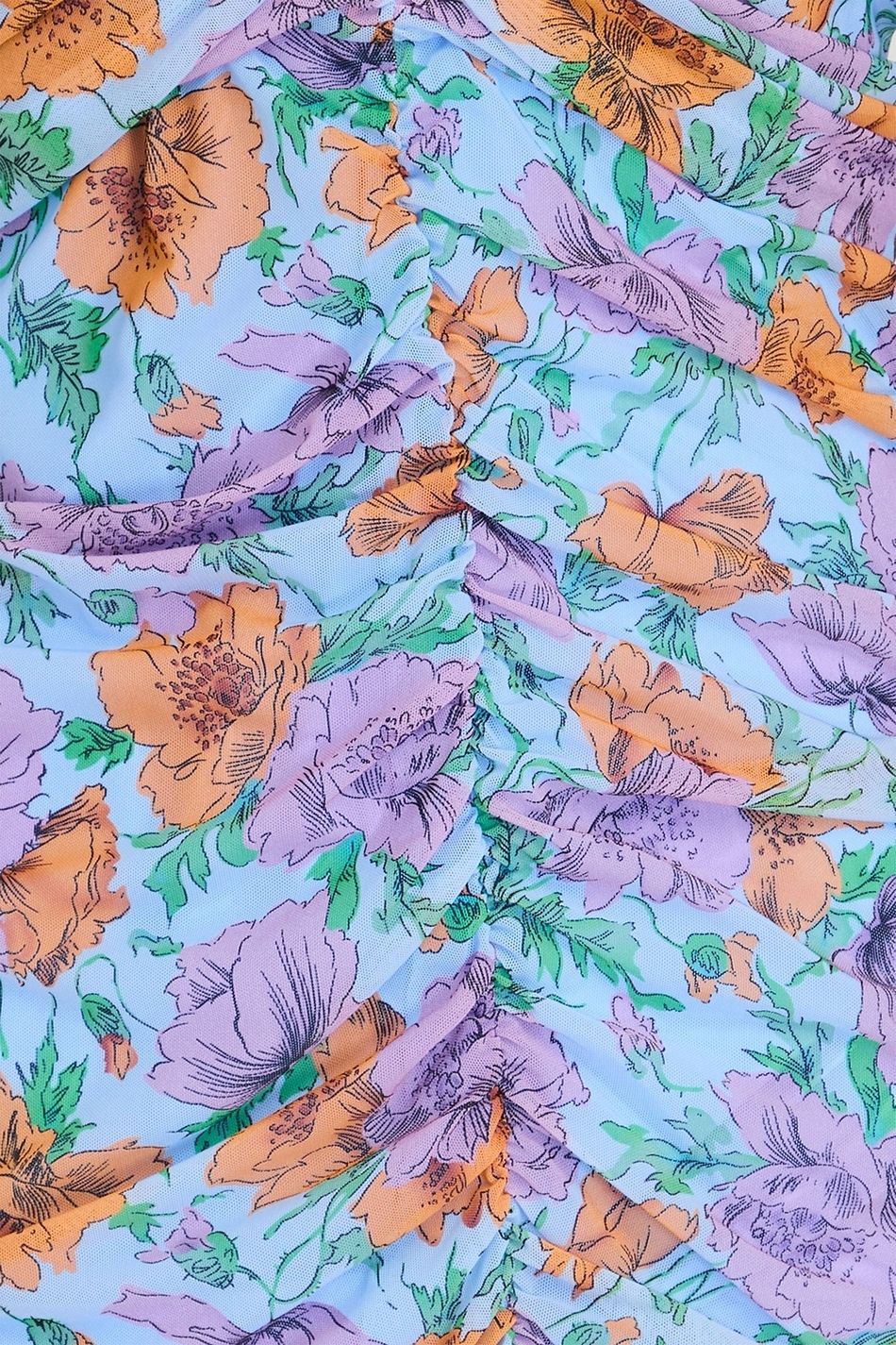 VERONICA BEARD Quiana strapless floral-print tulle midi dress | THE OUTNET