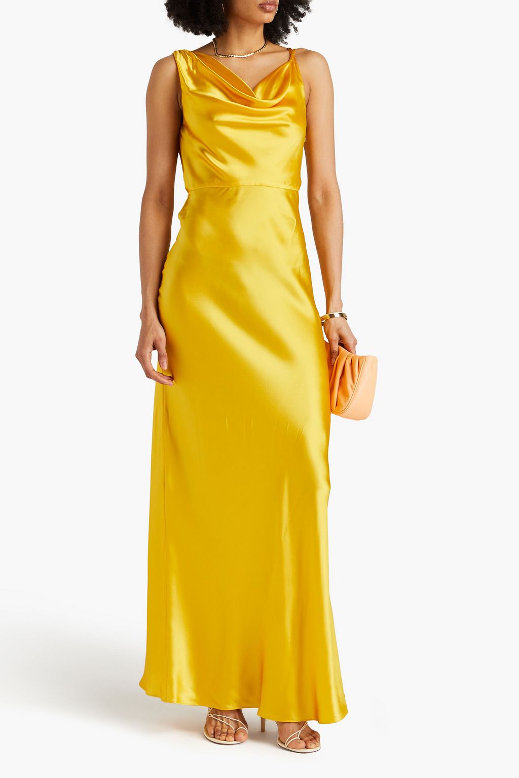 VERONICA BEARD Sanderson silk-blend satin maxi dress | THE OUTNET