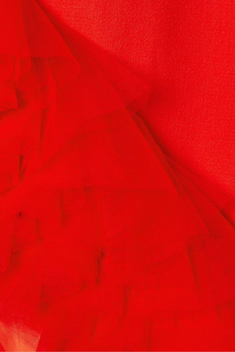 DAVID KOMA Asymmetric tulle-trimmed wool-crepe maxi dress | THE OUTNET