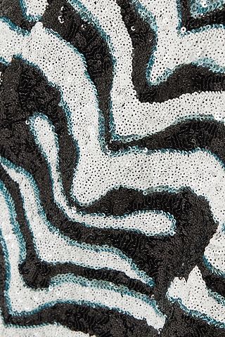 HALPERN Strapless sequined zebra-print tulle midi dress | THE OUTNET