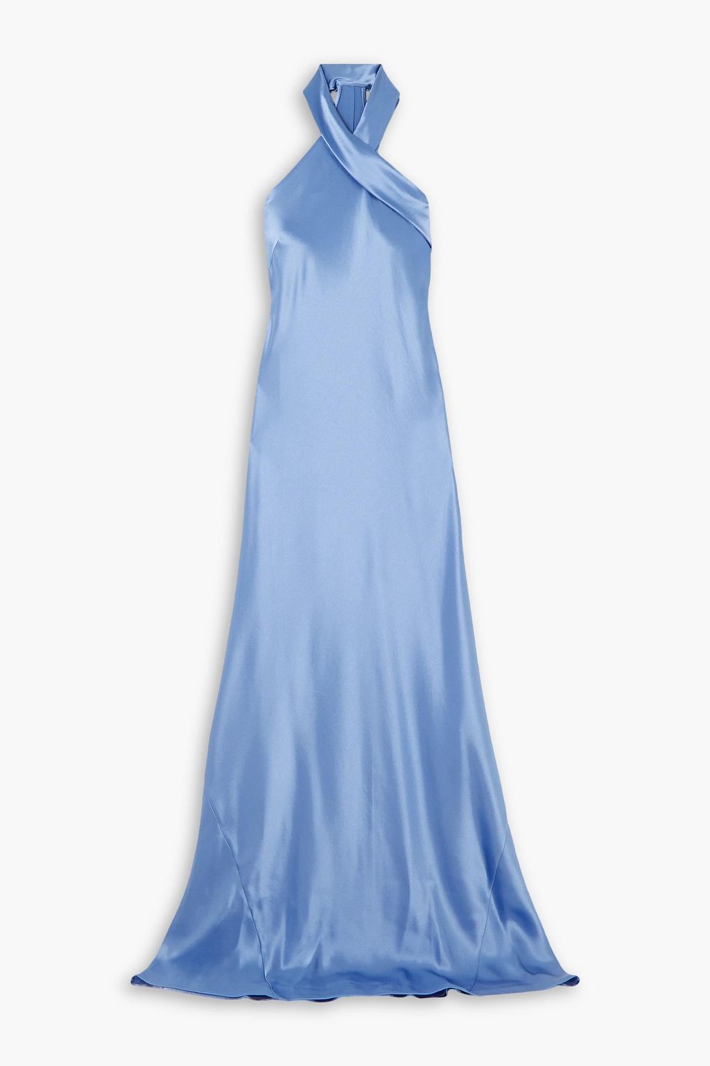 GALVAN LONDON Pandora satin halterneck gown | THE OUTNET