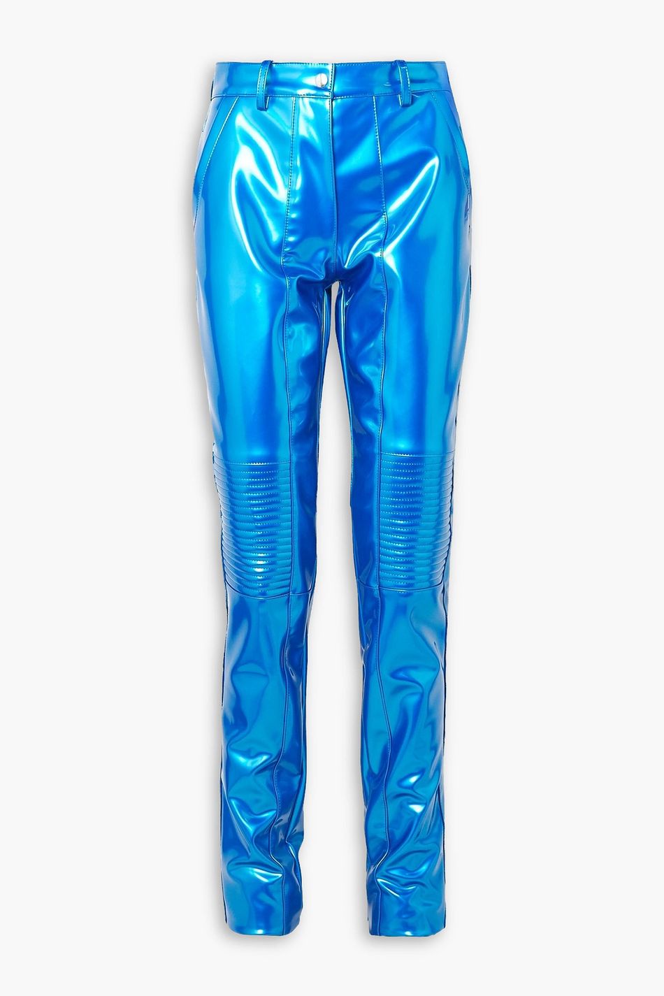 LAQUAN SMITH Metallic latex slim-leg pants | THE OUTNET