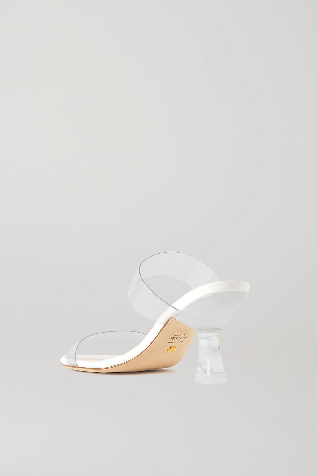 STUART WEITZMAN Kristal PVC and leather mules | 최대 70% 세일 | THE OUTNET