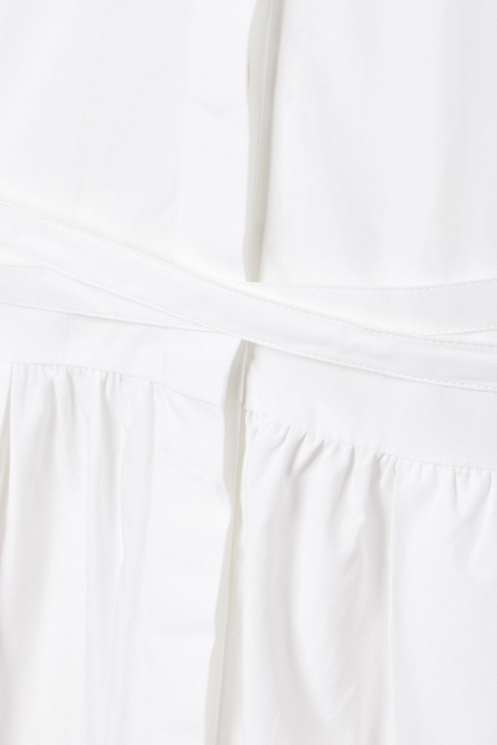 PATOU Belted pleated cotton-poplin midi shirt dress | THE OUTNET