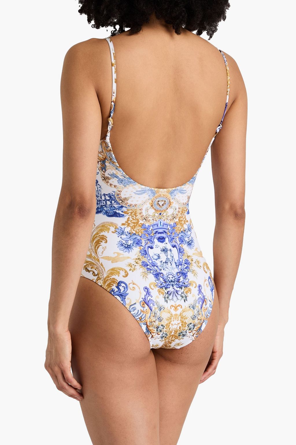 Camilla Crystal Embellished Printed Swimsuit The Outnet