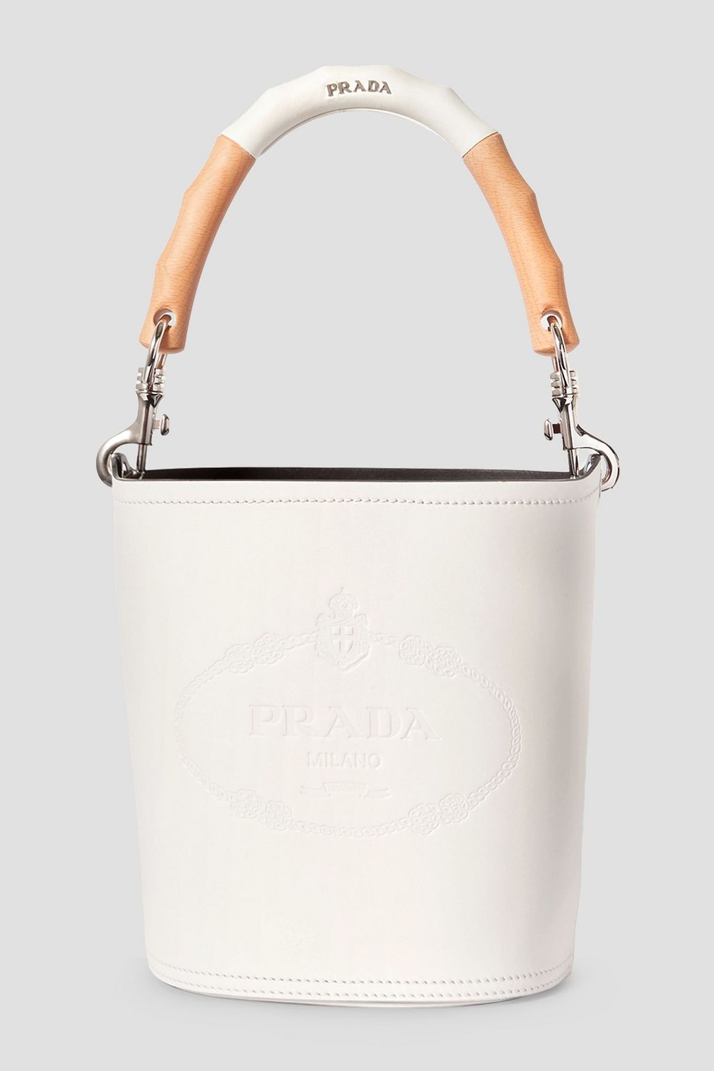 PRADA Embossed leather bucket bag | THE OUTNET