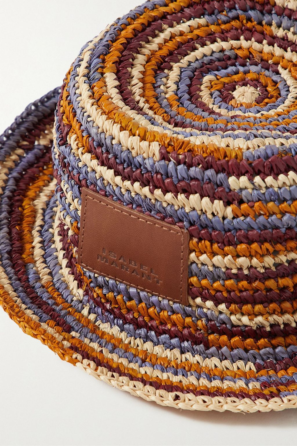 ISABEL MARANT Yucata striped woven raffia bucket hat | THE OUTNET