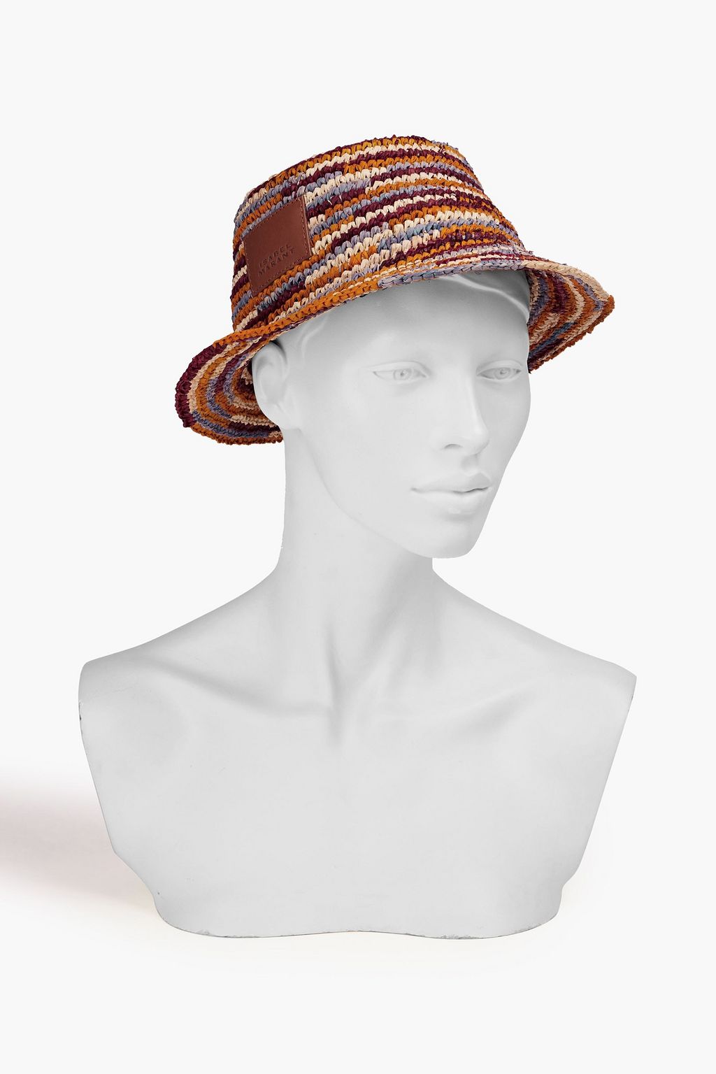 ISABEL MARANT Yucata striped woven raffia bucket hat | THE OUTNET